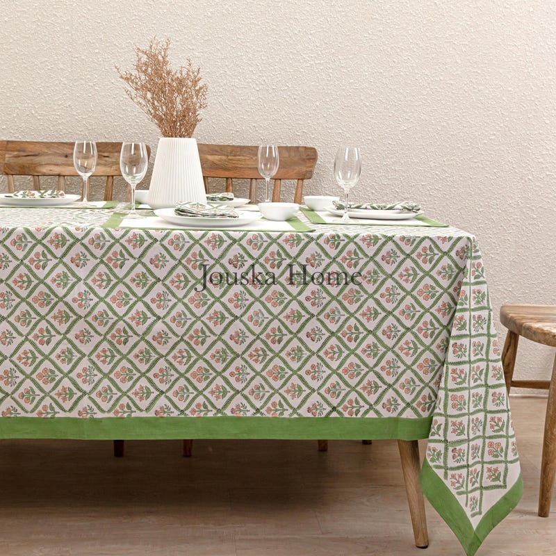 Block Print Tablecloth - Etsy