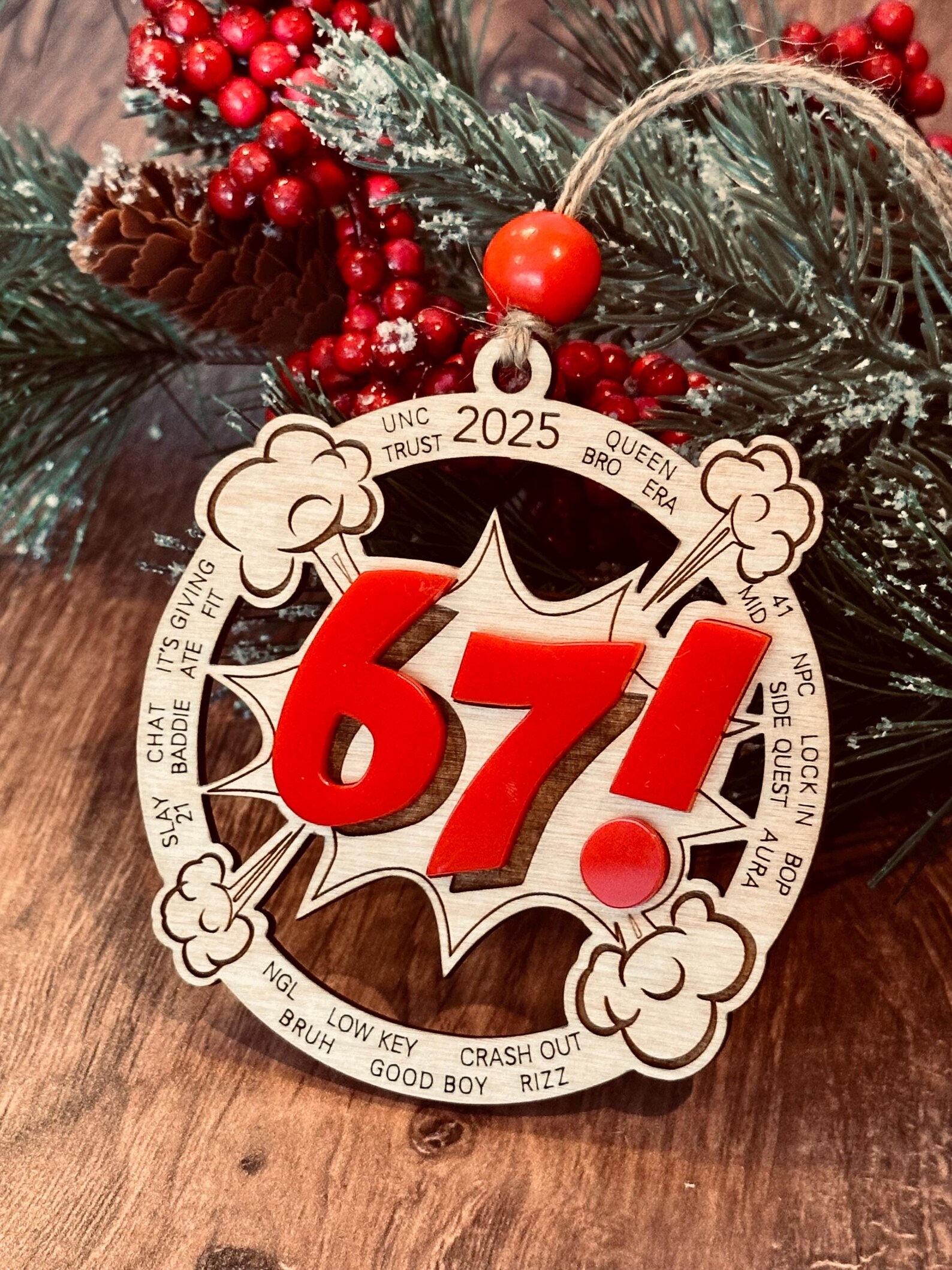 67 Gen Alpha Gag Gift, Christmas Tree Ornament, Holiday Gift - Etsy