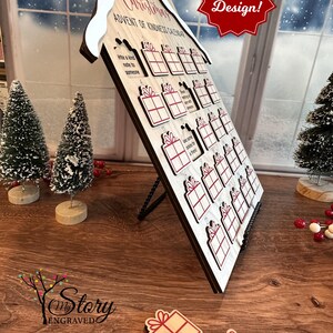 Advent Calendar of Kindness for Kids, Wood Christmas Countdown for ...