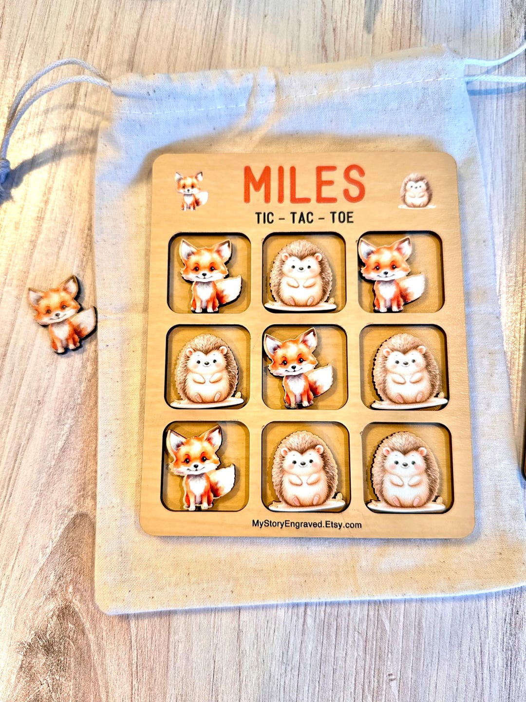 Tic Tac Toe Classroom Set With Foxes and Hedgehogs, Easter Game, Kids ...