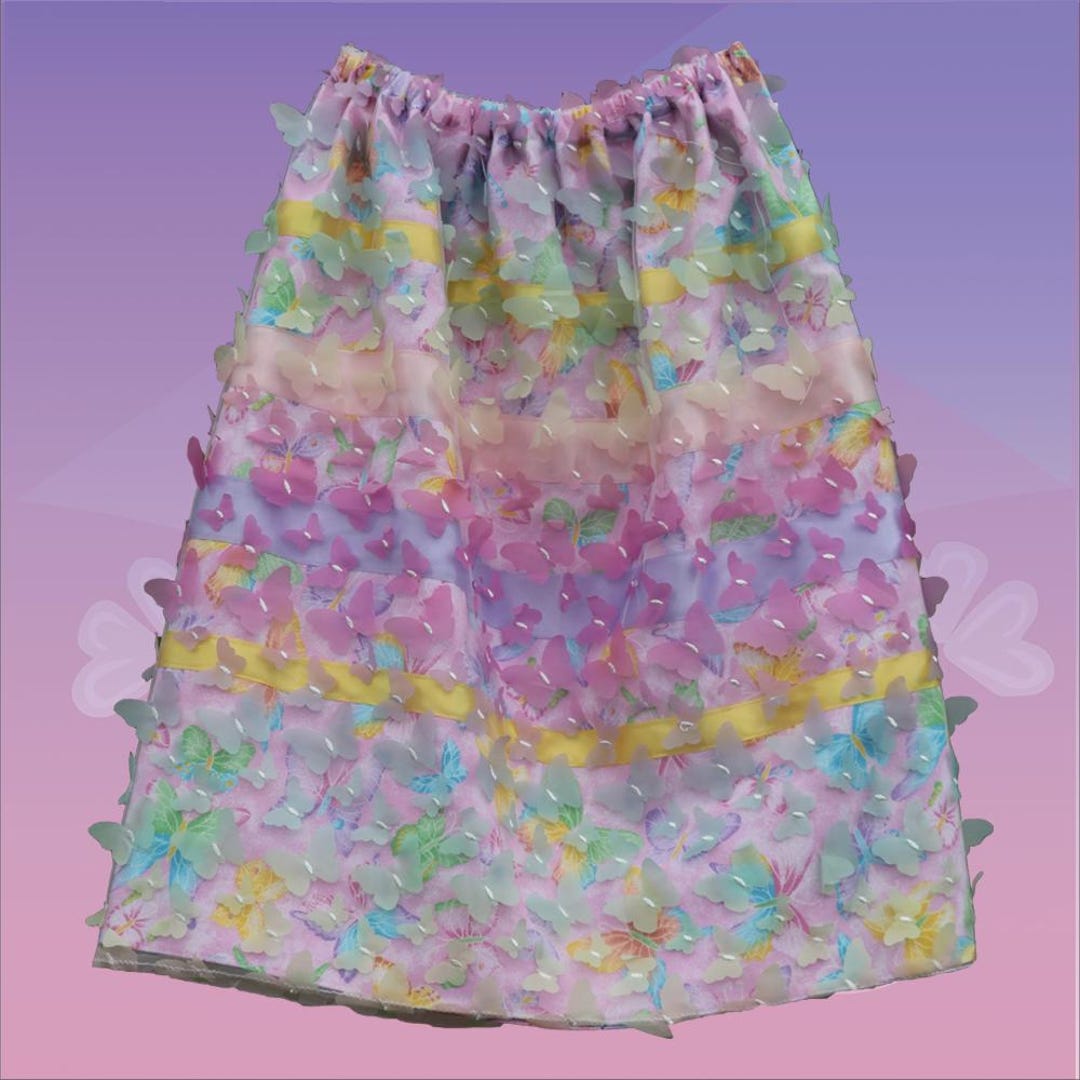 Butterfly Ribbon Skirt Overlay - Etsy