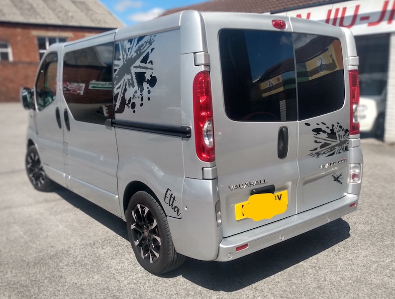 Vauxhall Vivaro Renault Trafic Camper Union Jack Flag Graphic Decals ...