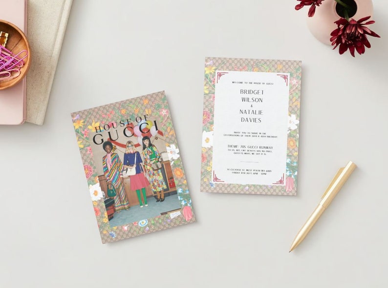 House of GUCCI Party Invite - A5 - Etsy