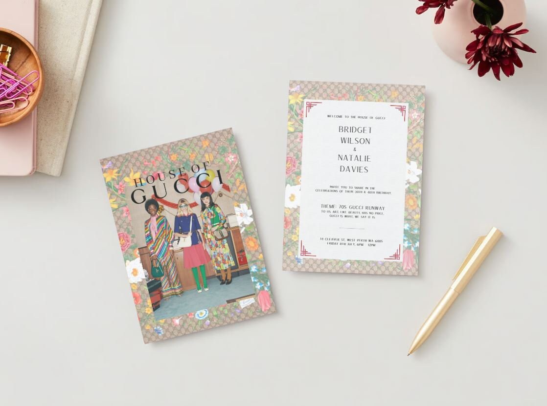 House of GUCCI Party Invite - A5 - Etsy