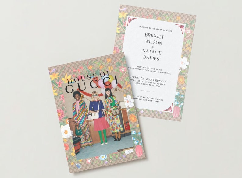 House of GUCCI Party Invite - A5 - Etsy