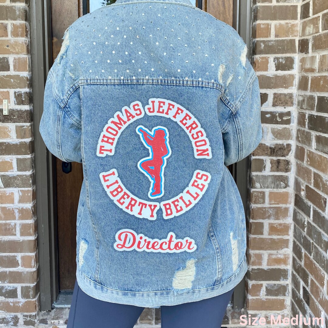 Customized Denim Jacket, Team Name, Oversized, Jean Jacket, Spirit Wear ...