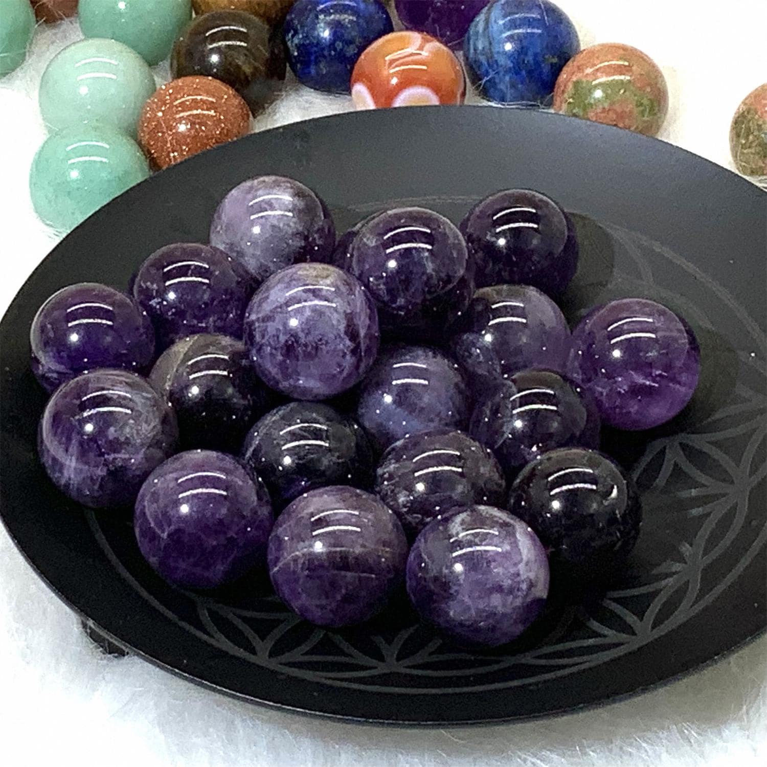 16mm Gemstone Sphere: Crystal Ball - Amethyst, Jasper, Quartz - Etsy