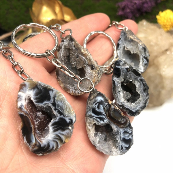 Gemstone Keychain - Etsy