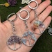 Natural Crystal Tree of Life Keychain Crystal Stone Circle - Etsy