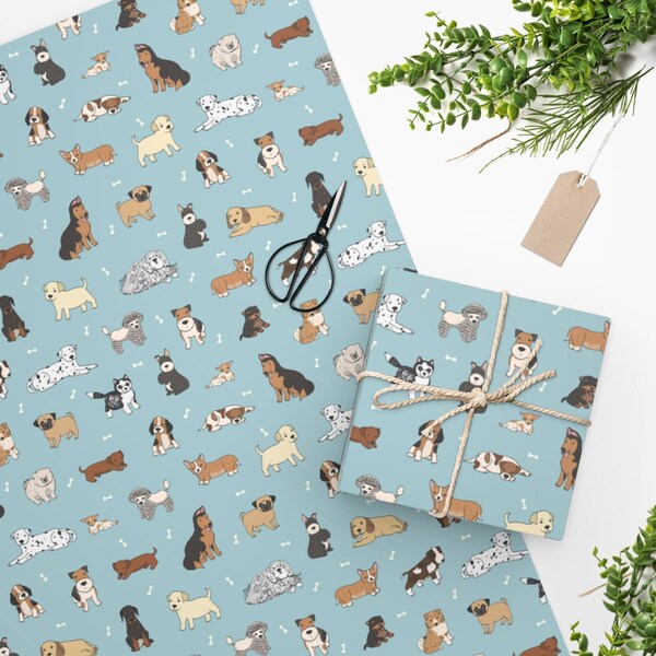 Dog Wrapping Paper - Etsy