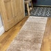 Natural Beige Mottled Shaggy Area Rug Brown Striped Bedroom Living Room ...