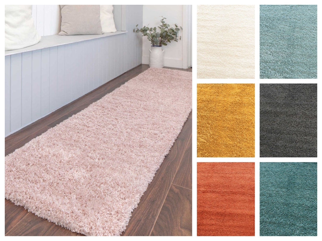 Super Soft Shaggy Runner Rugs Long Kitchen Hallway Bedside Runner Mats ...