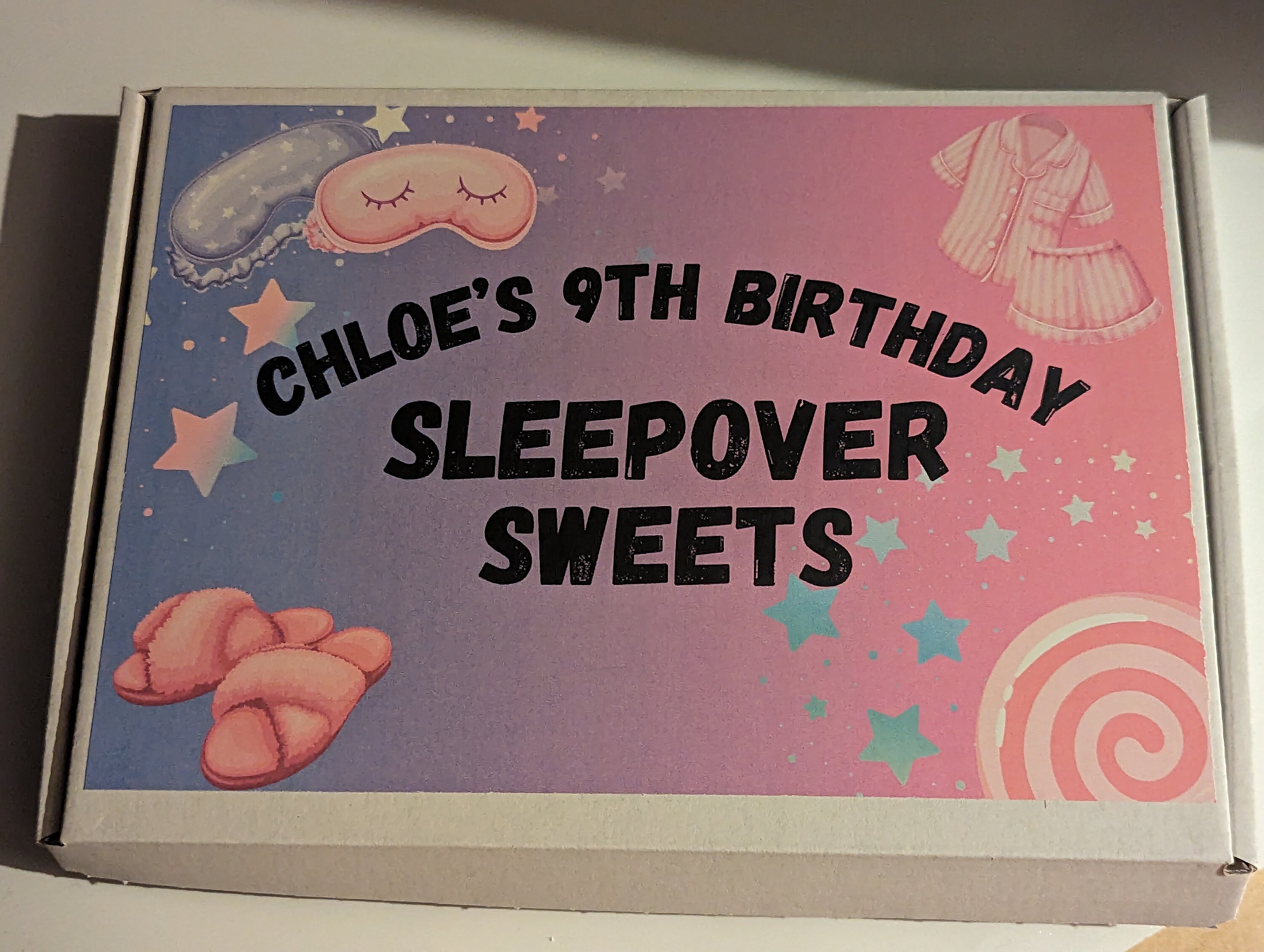 Sleepover Sweet Box| Sleepover Sweets| Slumber Party Favours| Sleepover ...