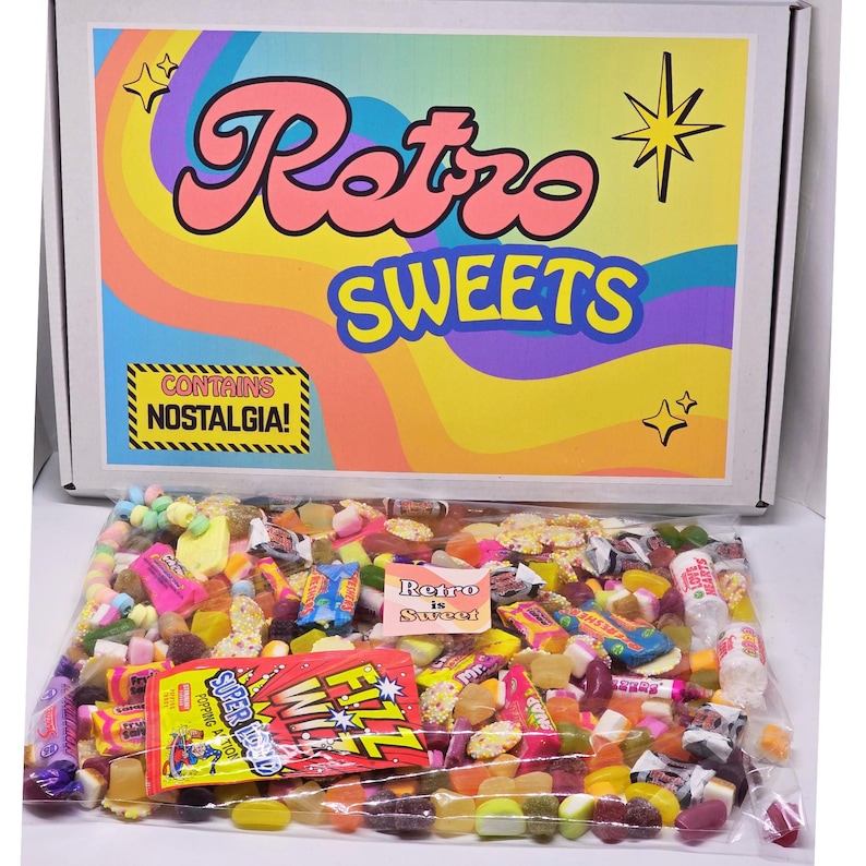 Retro Sweets Personalised Box – Classic Old School Sweet Selection ...