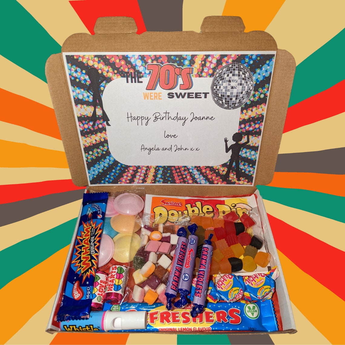 Personalised 70s Sweet Box Seventies Sweet Box 1970s Sweets Retro Sweet ...