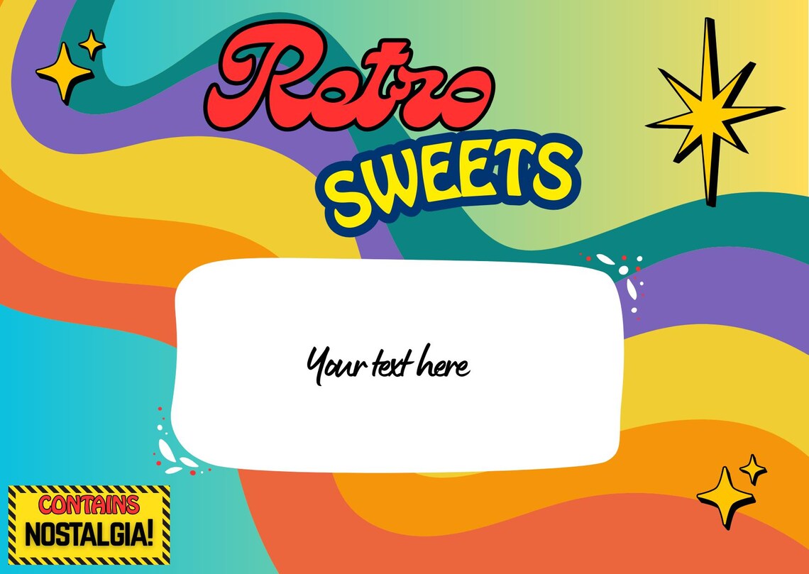 Retro Sweets Personalised Box – Classic Old School Sweet Selection ...