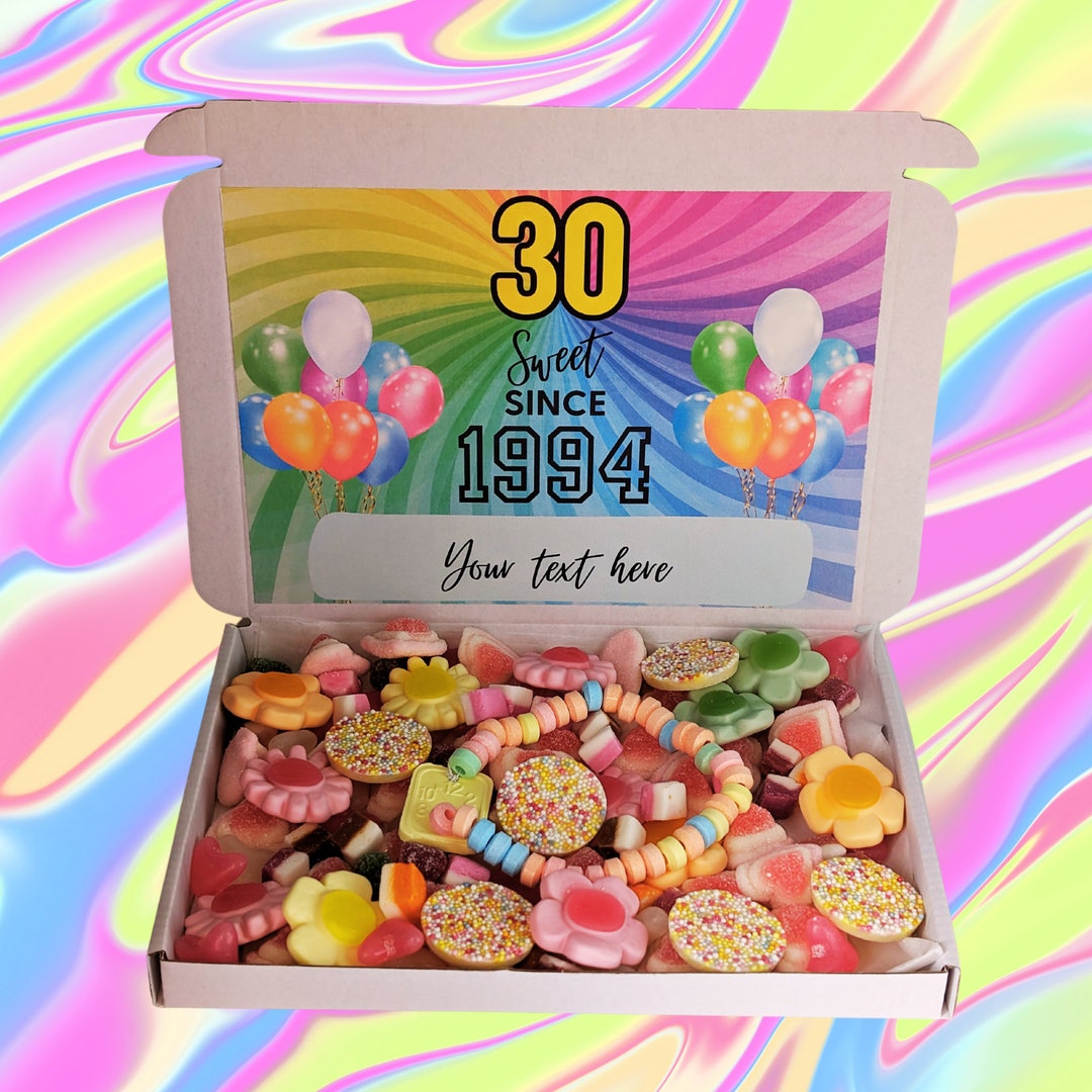 Personalised 30th Birthday Sweet Box 30 Sweet Since 1994 Sweet Box ...