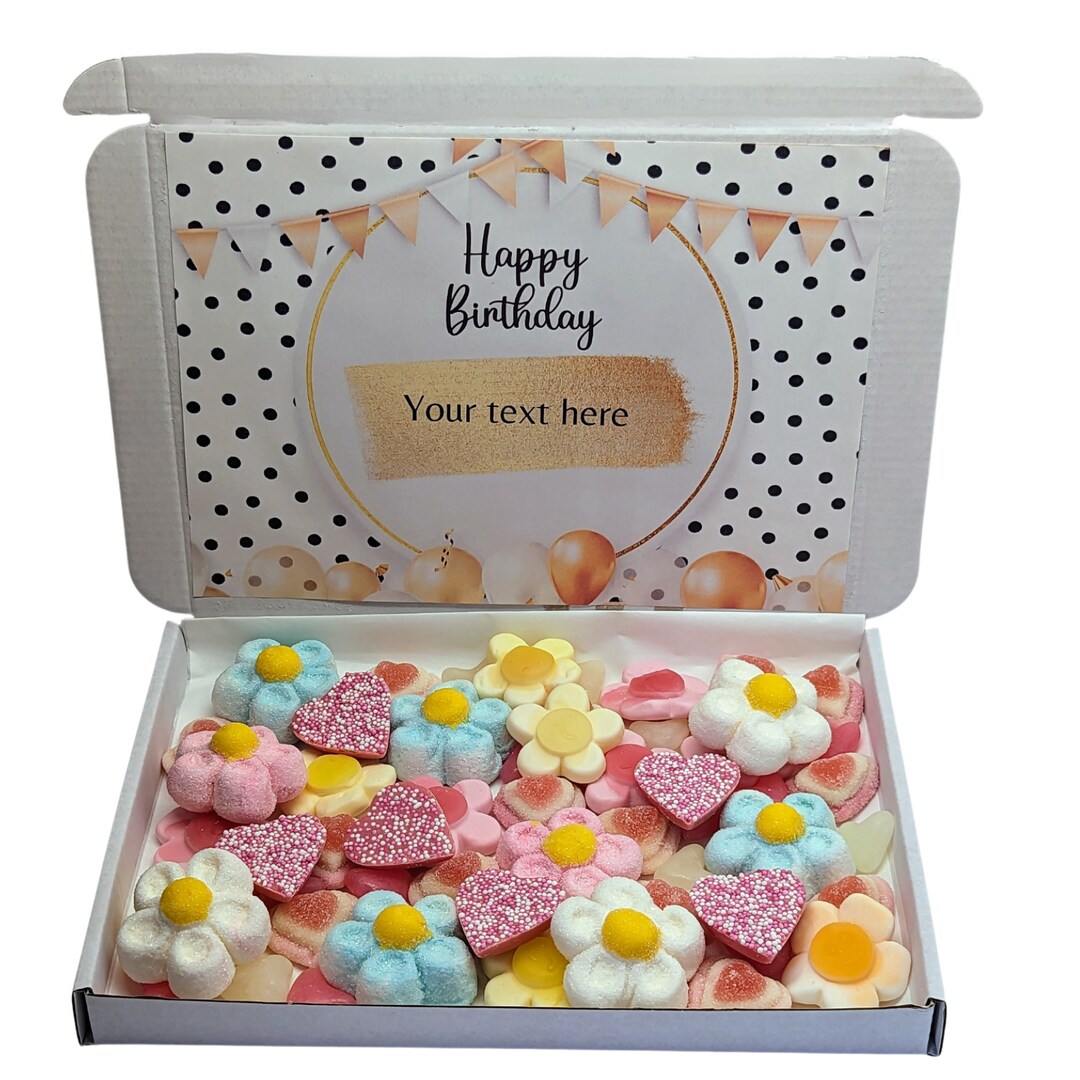 Personalised Birthday Sweet Box |polka Dot Birthday Sweet Box| Birthday ...