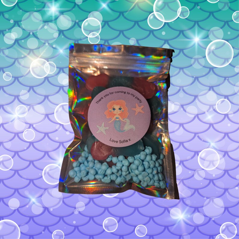 Personalised Mermaid Party Bags Mermaid Sweets Mermaid - Etsy UK