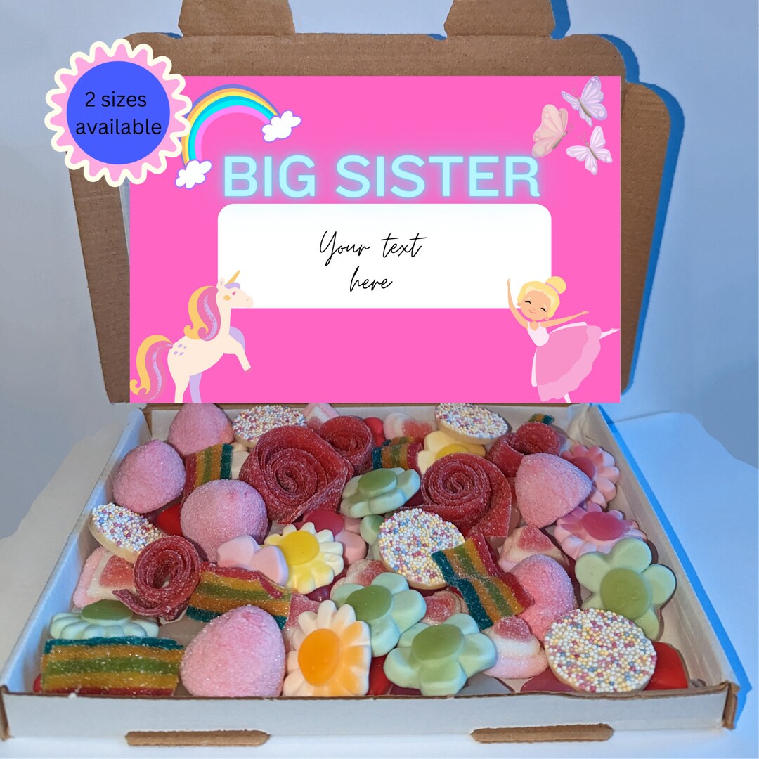 Personalised Big Sister Sweet Box Big Sister Sweet Box Big - Etsy UK
