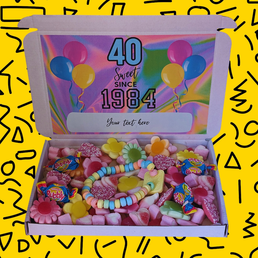 Personalised 40th Birthday Sweet Box 40 Sweet Since 1984 Sweet Box ...