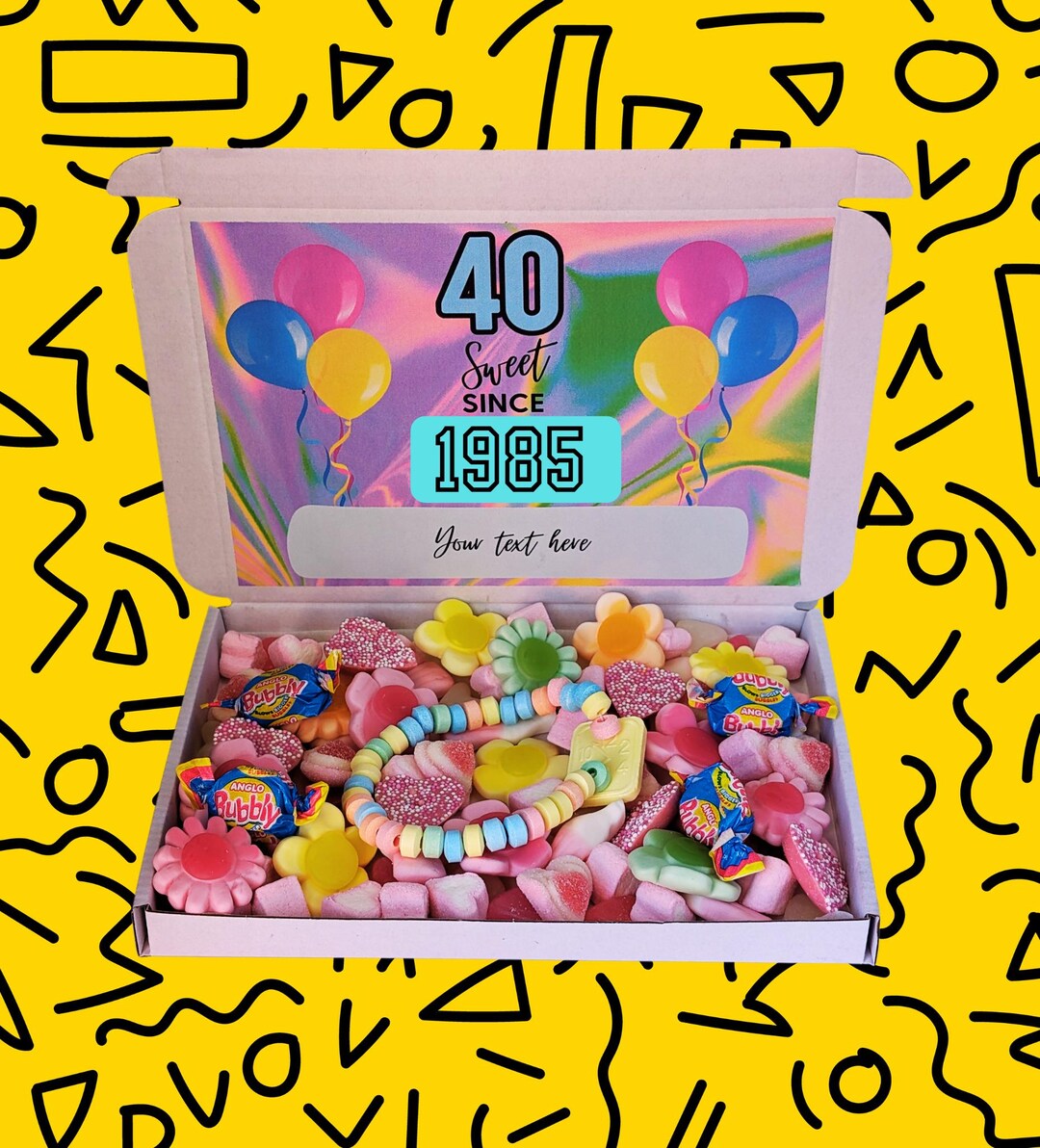 Personalised 40th Birthday Sweet Box |40 Sweet Since 1985 Sweet Box ...