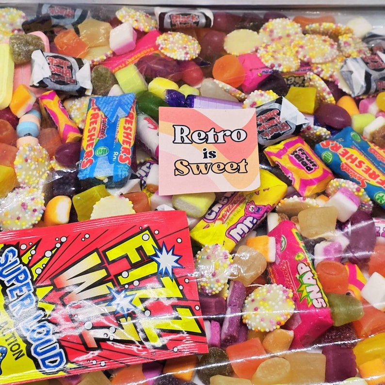Retro Sweets Personalised Box – Classic Old School Sweet Selection ...