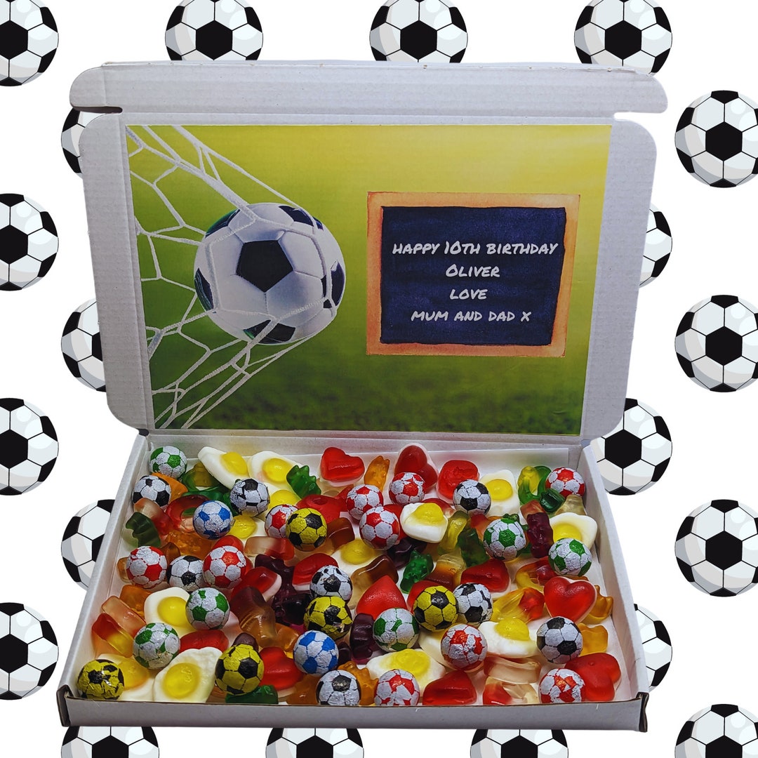 Personalised Football Sweet Box|personalised Boys / Girls Birthday ...