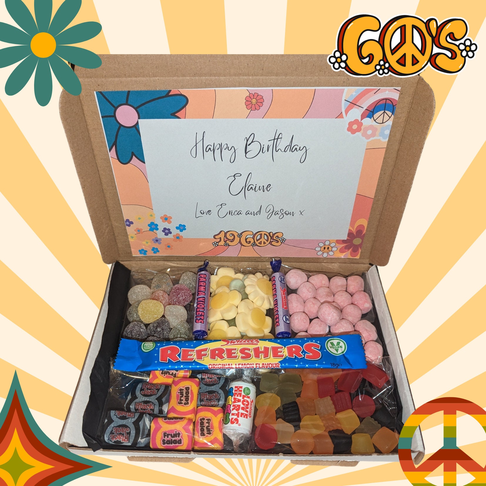 Personalised 60's Sweet Box| 1960's Sweets | Retro Sweet Box | Sixties ...