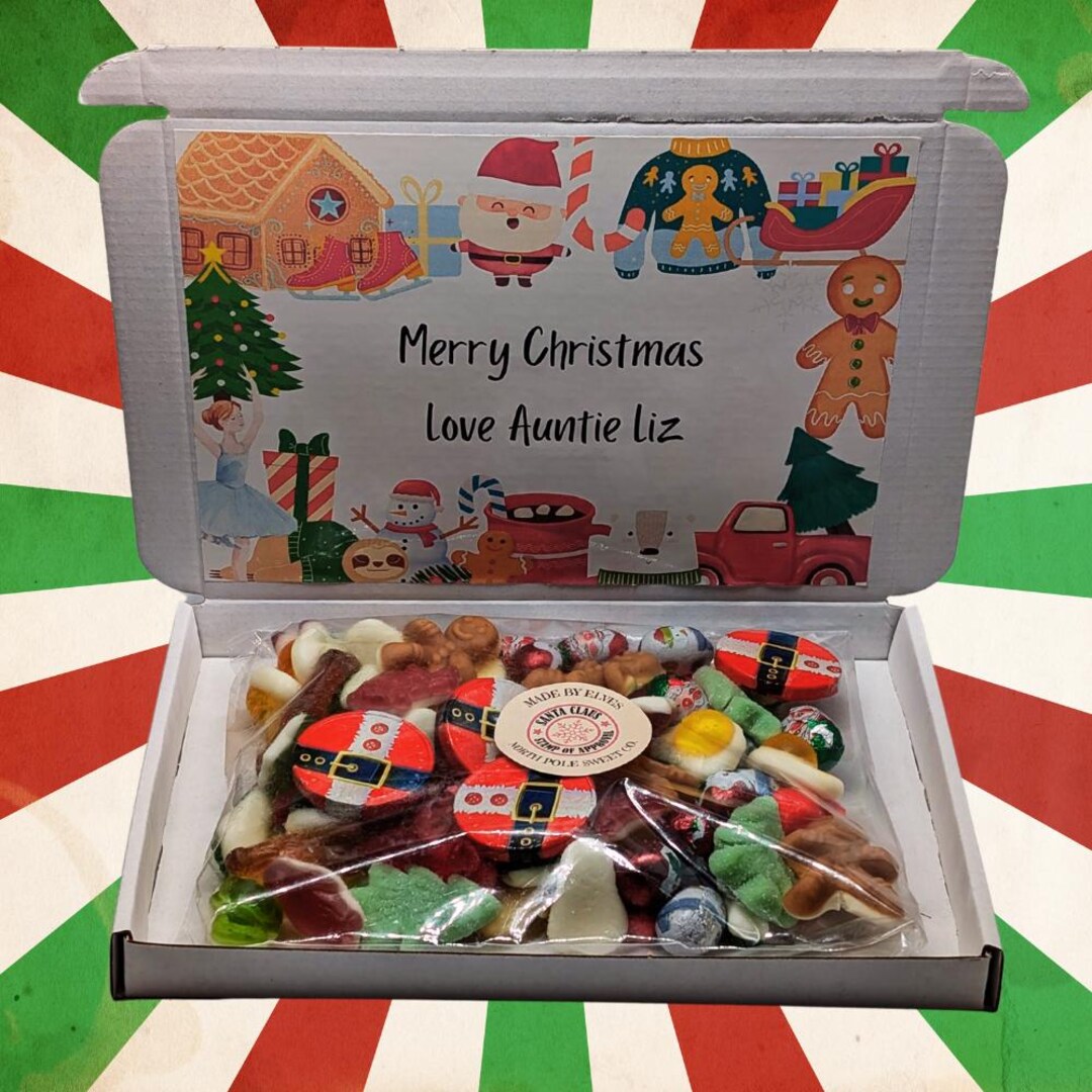 Personalised Christmas Sweet Boxchristmas Sweet Box kids Xmas Sweet Box ...