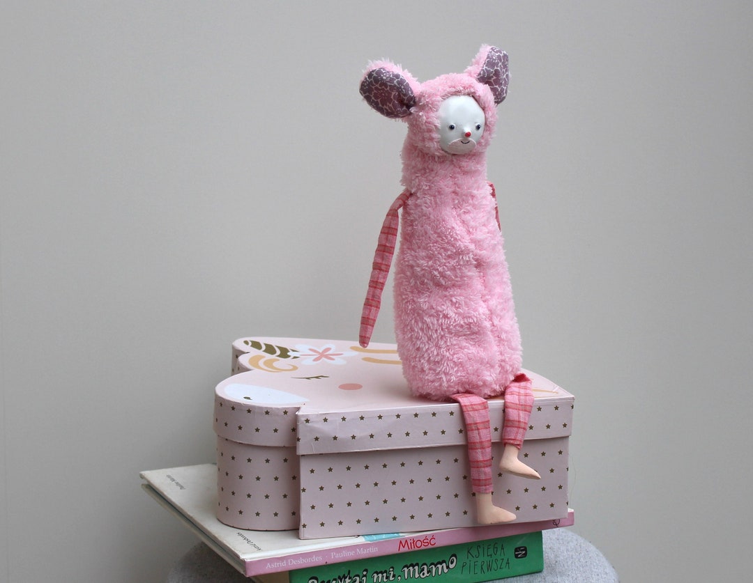 Pink and Fluffy Plush Doll Fluff, Eco Friendly Toy, Eco Dolls, Soft Toy ...