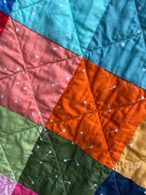 Colorful Baby Quilt, Pin Drop Design, Ladybugs, 100 Percent Cotton - Etsy