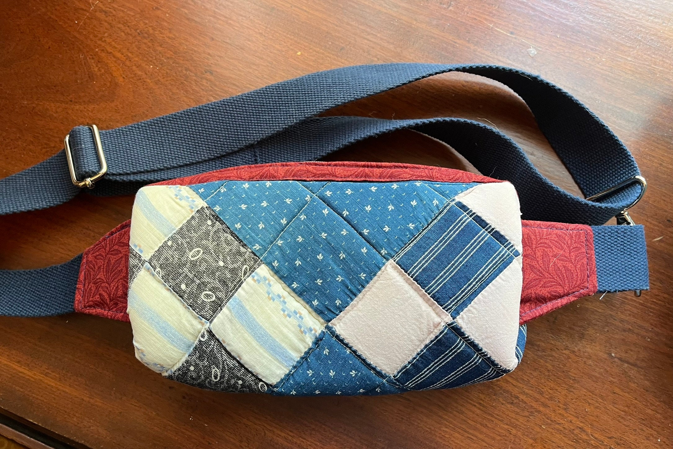 Quilted Cross-body Belt Bag From Vintage Fabrics and Quilts - Etsy
