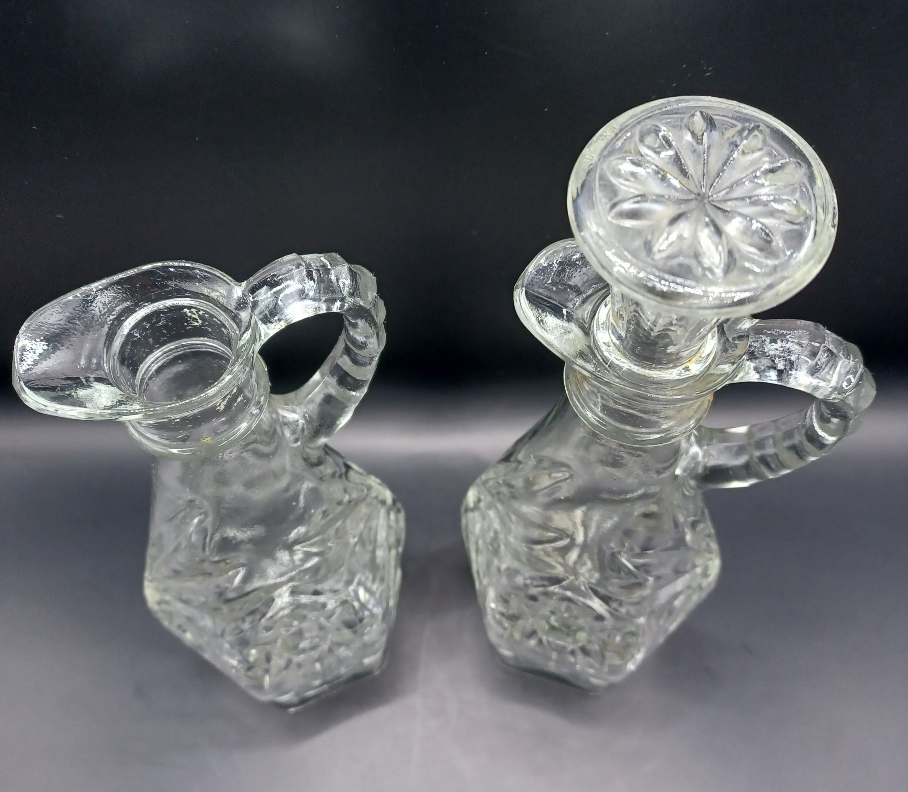 Vintage Anchor Hocking Early American Prescut 2 Cruets With 1 - Etsy