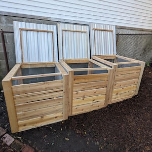 Beautiful Cedar Compost Bins, Create Your Own Garden Fertilizer, Humus ...
