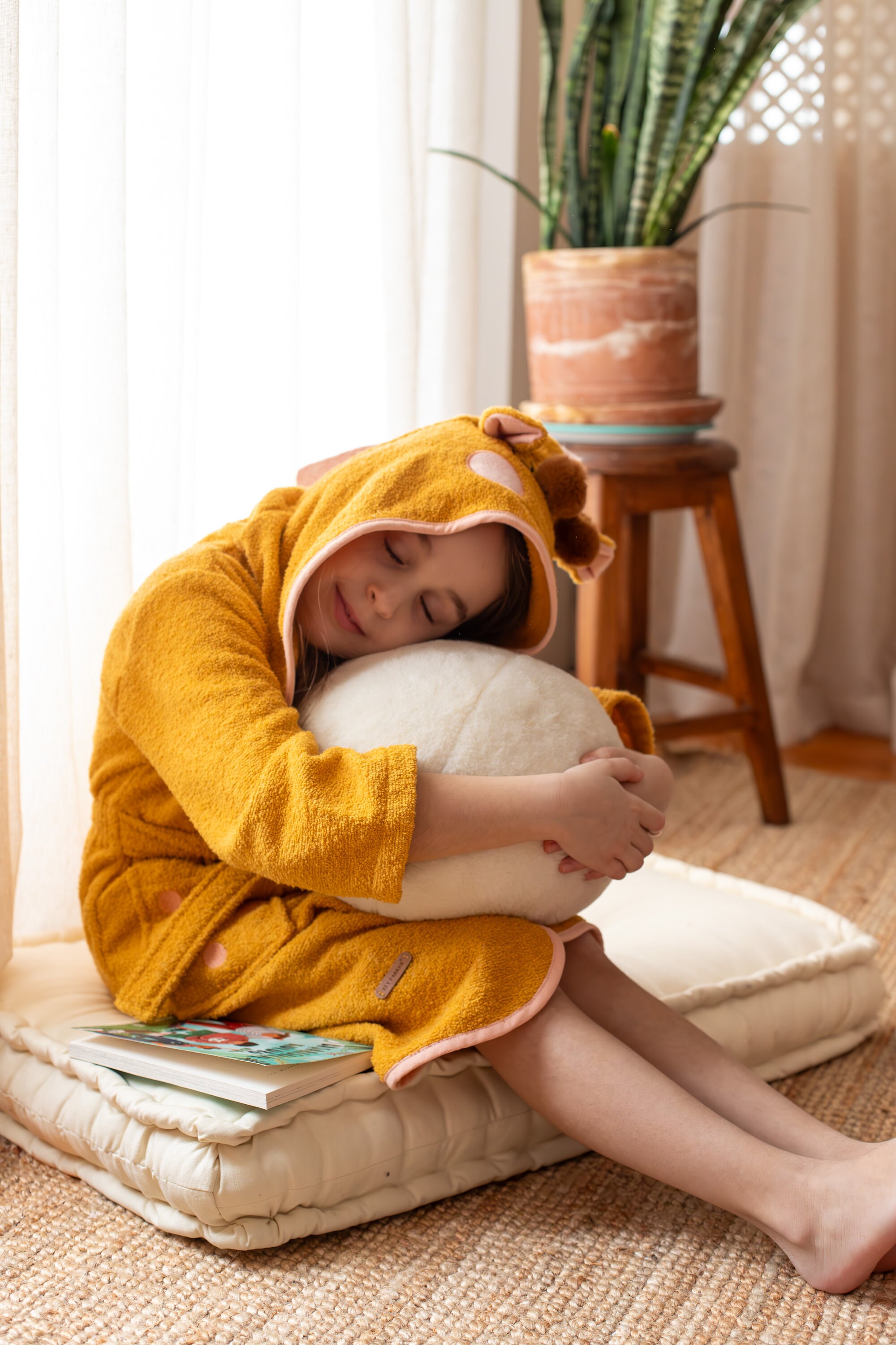 Bathrobe Kids Personalized Turkish Cotton Bath Towel for Girls, Giraffe ...