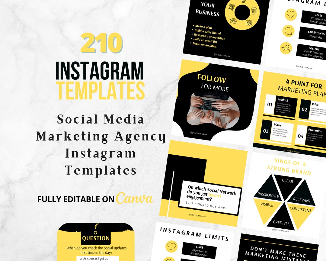 210 Instagram Templates | Digital Marketing Social Media Post for ...