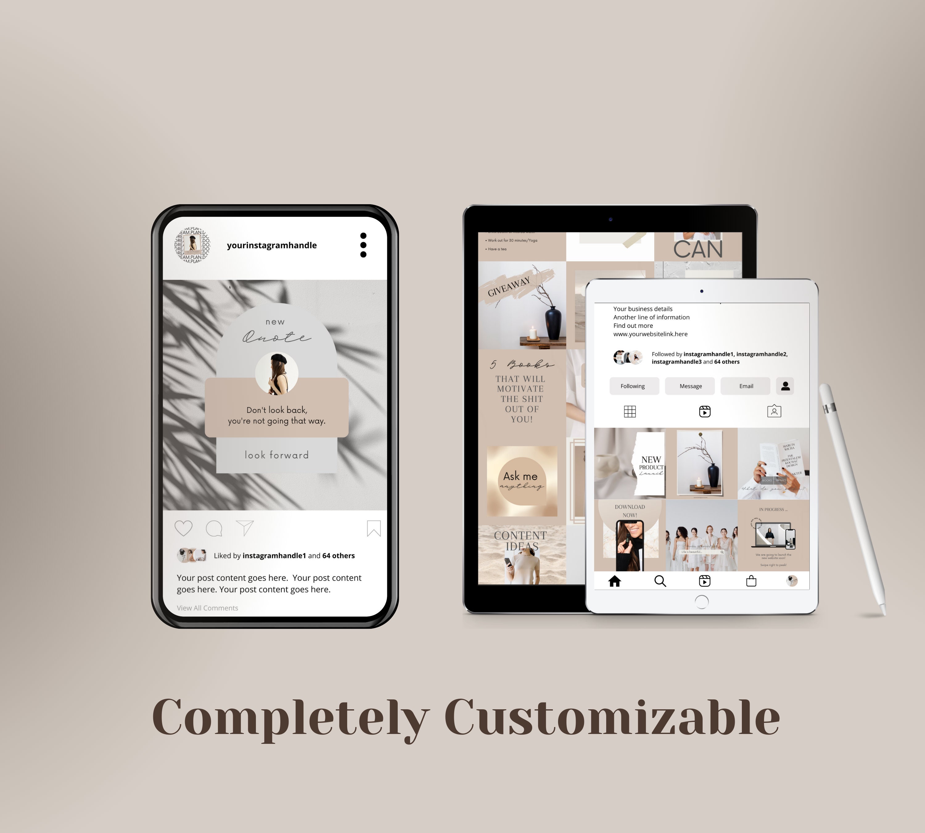 2 in 1 Instagram Post Templates Bundle, Instagram Highlight Covers ...