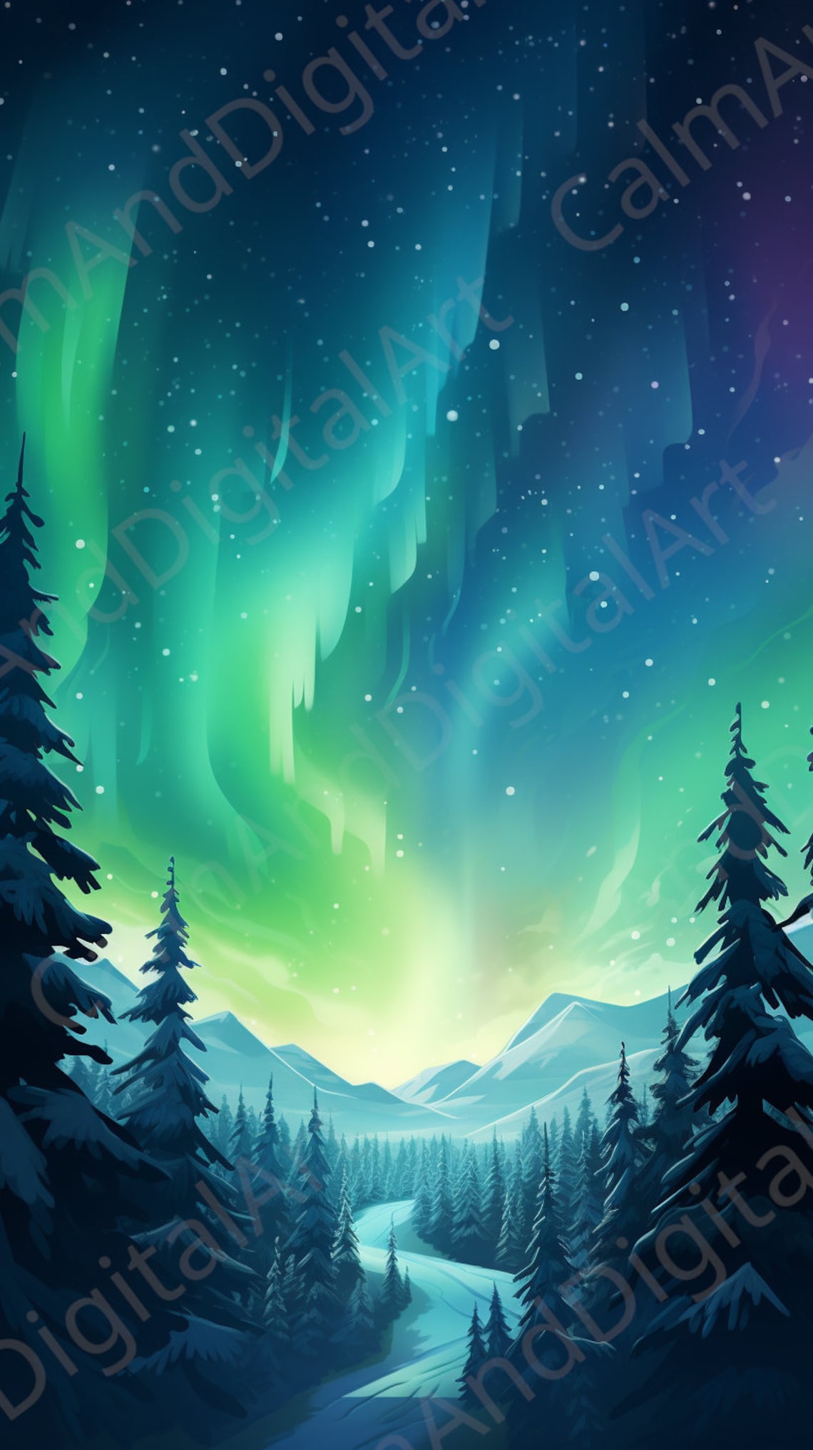 Northern Lights - Nature Wallpaper Set - Etsy