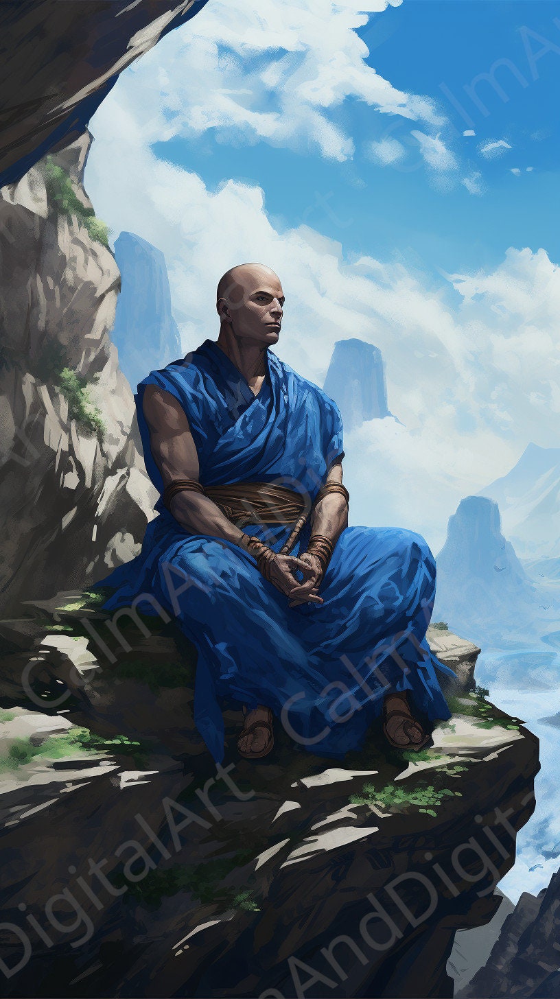 Meditating Monk - 4K Wallpaper Set - Etsy