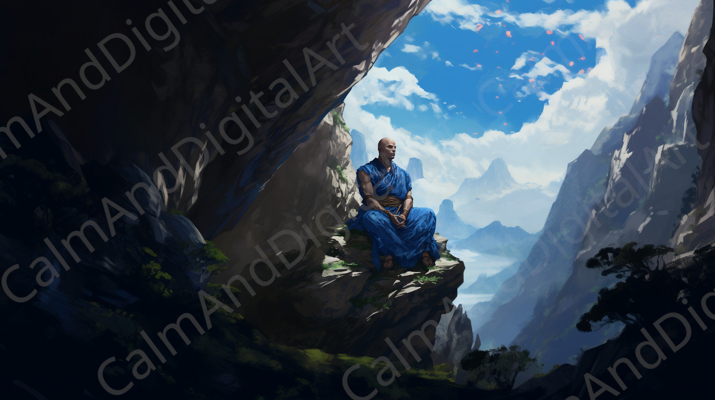 Meditating Monk - 4K Wallpaper Set - Etsy