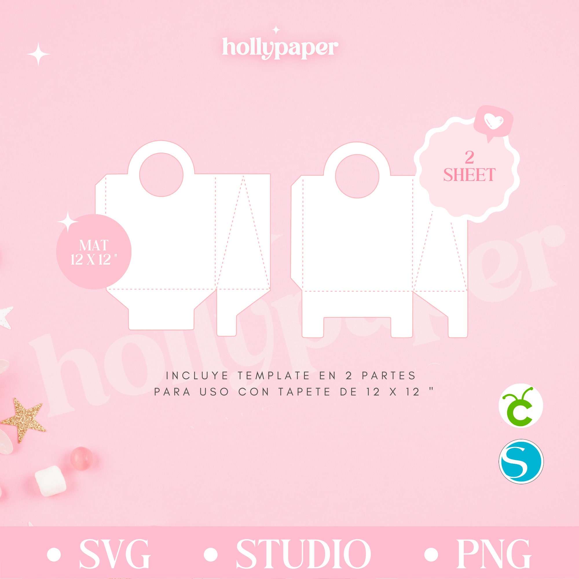 Gift Bag Template Plantilla De Bolsa Para Fiestas Favor Bag - Etsy