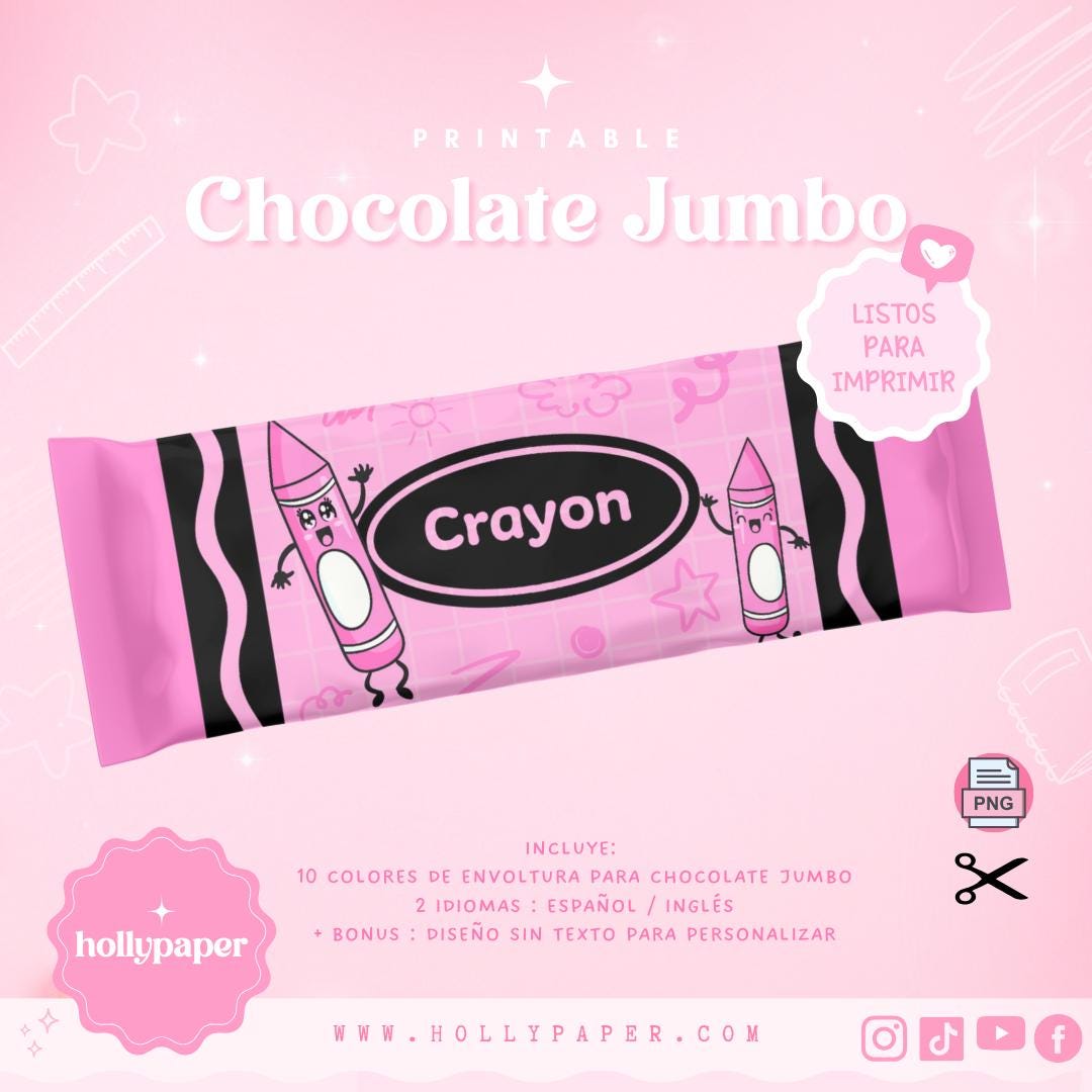 Crayola Jumbo Chocolate Wrapper, Crayola Hershey's Wrapper, Crayola ...