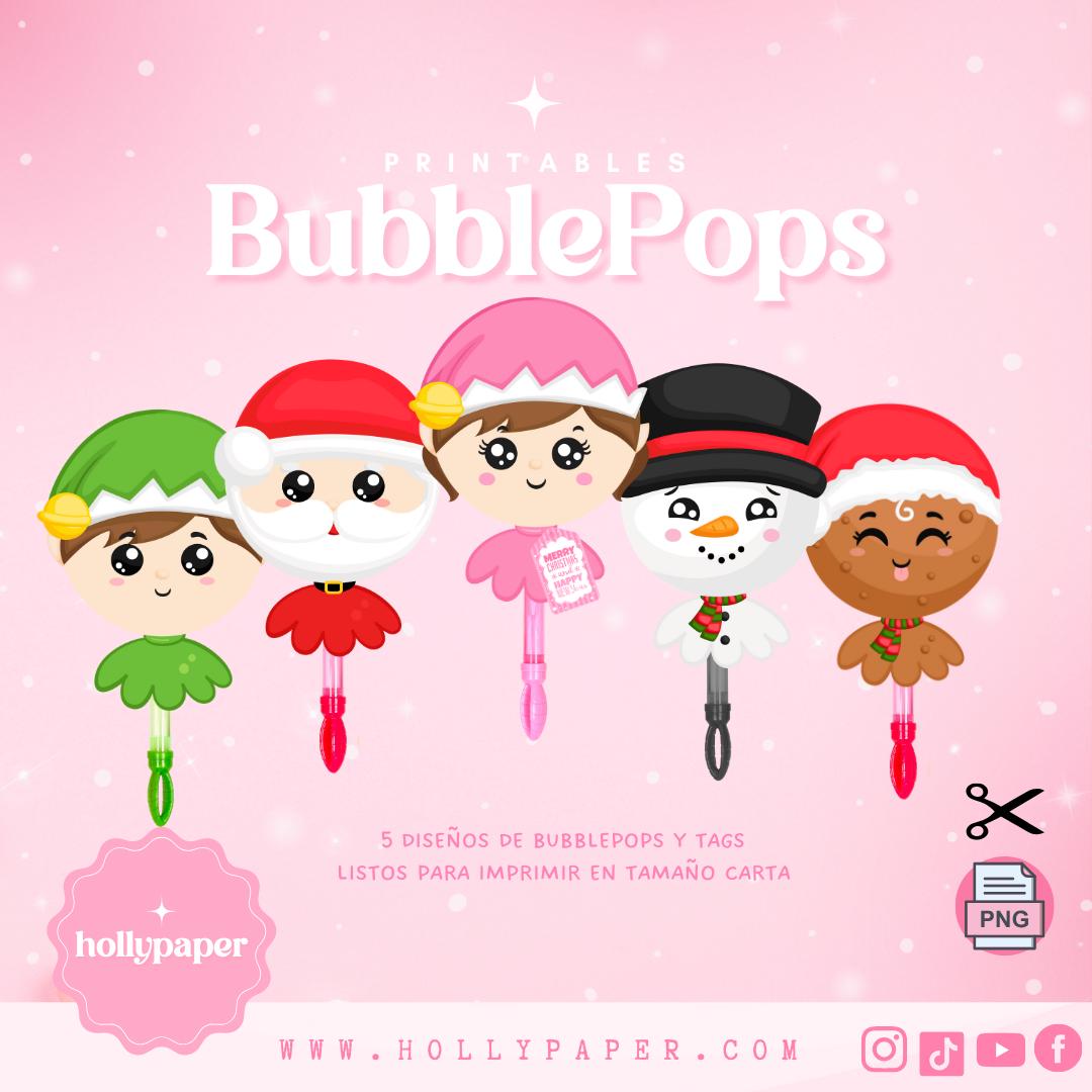 Bubblepops Navidad, Caratula para burbujas, lindas caras de navidad ...
