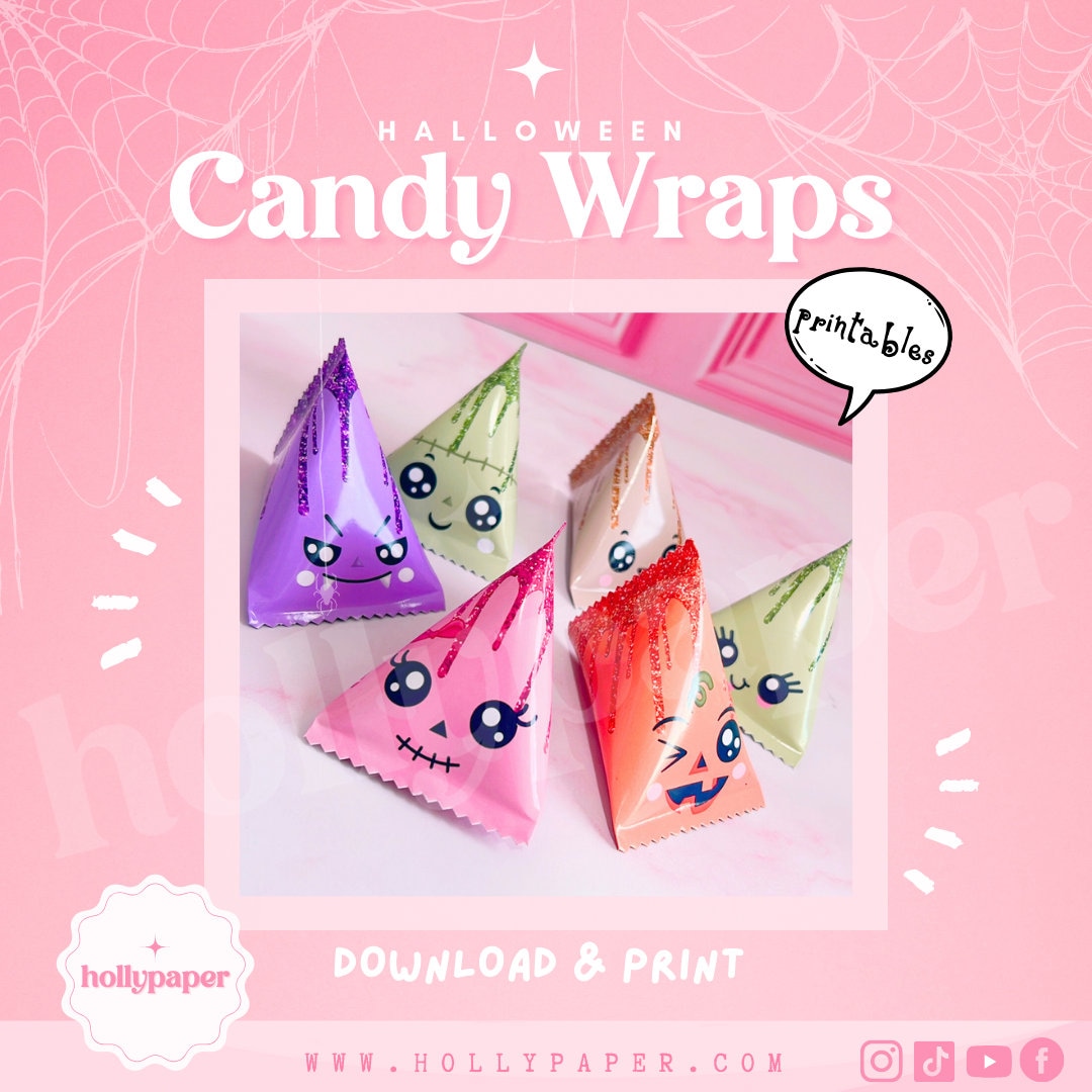 Halloween Candy Wrappers, Printable Halloween Candy Wrapper, Printable ...