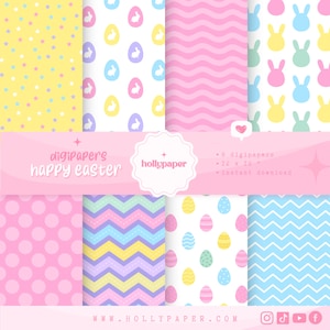 Happy Easter Papers, EASTER Digital Papers, Easter Backgrounds, Easter ...