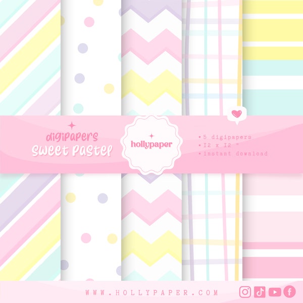 Pastel Papers - Etsy