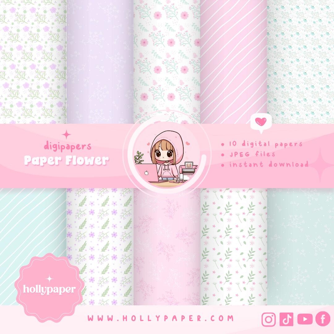 Paper Flowers Pastel, Cute Pastel Flower Backgrounds, Pastel Flowers ...