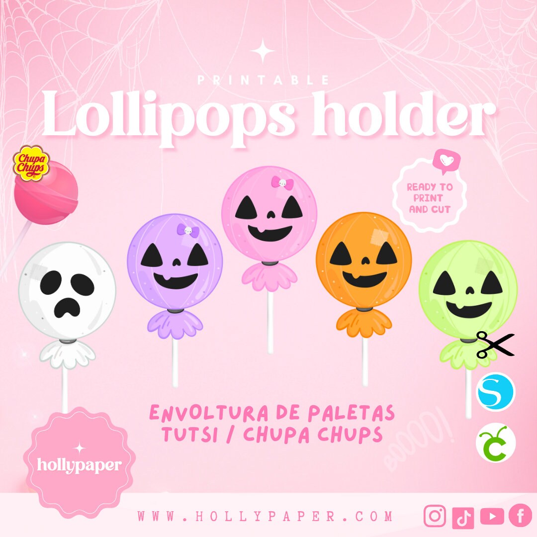 Halloween Lollipop Holders, Pumpkin Lollipop Holder, Halloween Lollipop ...