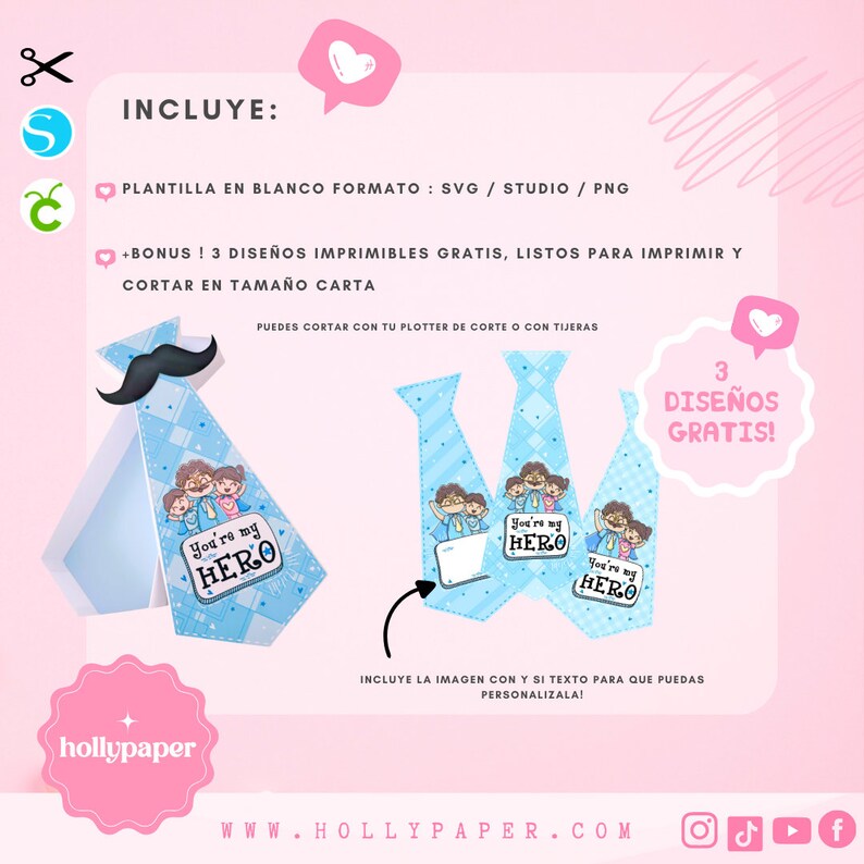 Caja Corbata imprimible , Tie Box Template SVG - STUDIO , Plantilla de ...